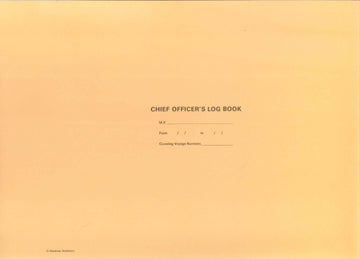 6 month Chief Officer Log Book – Optmis Ltd